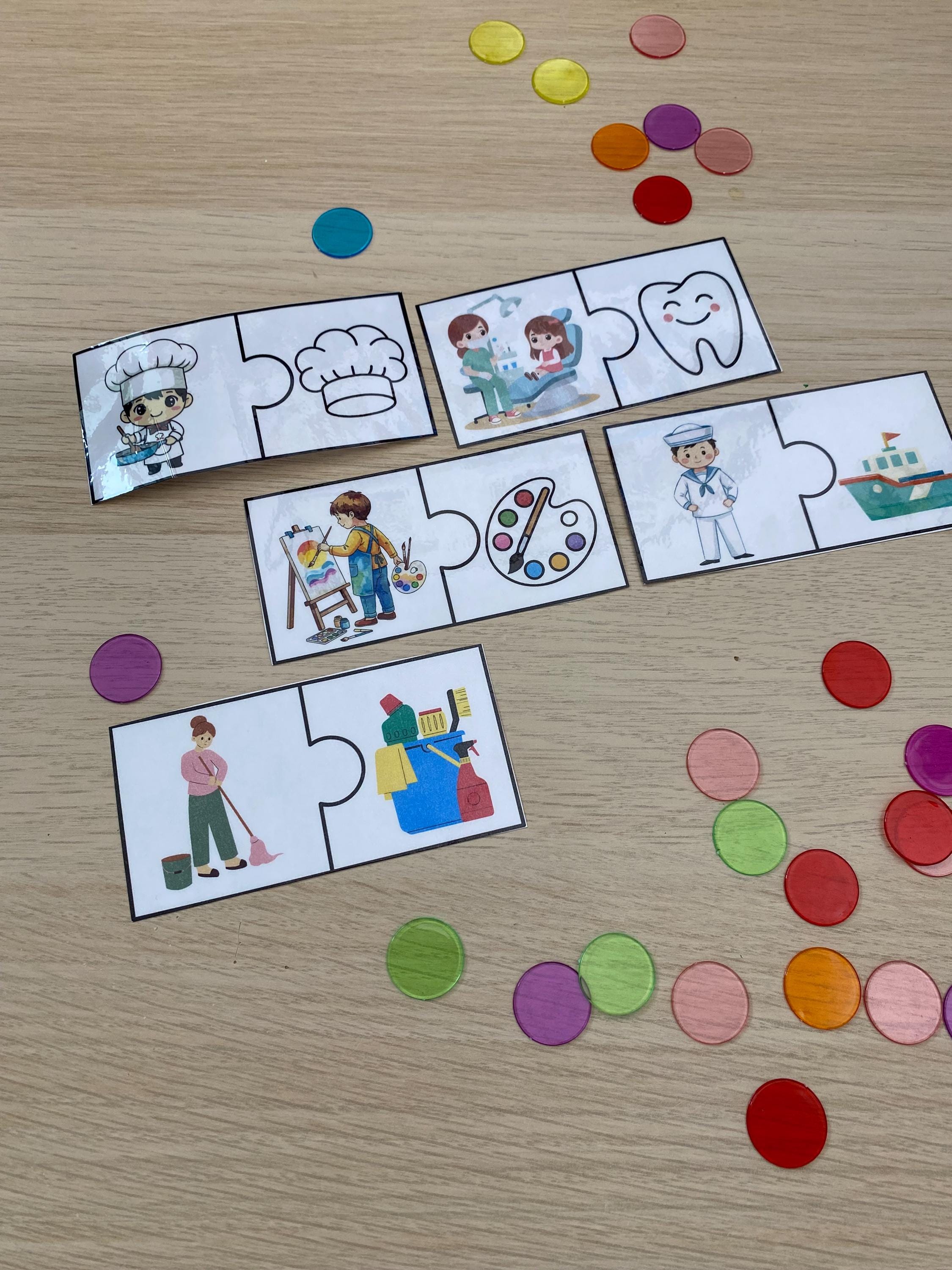 Community Helpers Matching Game – Preschool Learning Activity ...