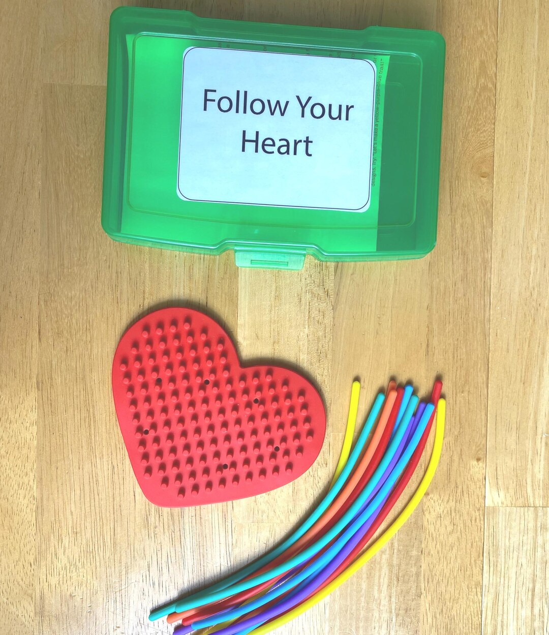 Heart Pegboard Sensory Kit: Fine Motor Montessori Toy - Etsy