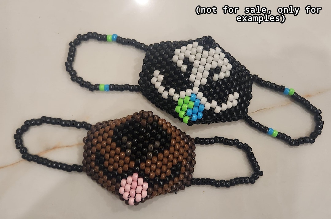 Cute Cat Dog Kandi Mask Customizable Furry Therian Kemonomimi Kandi ...