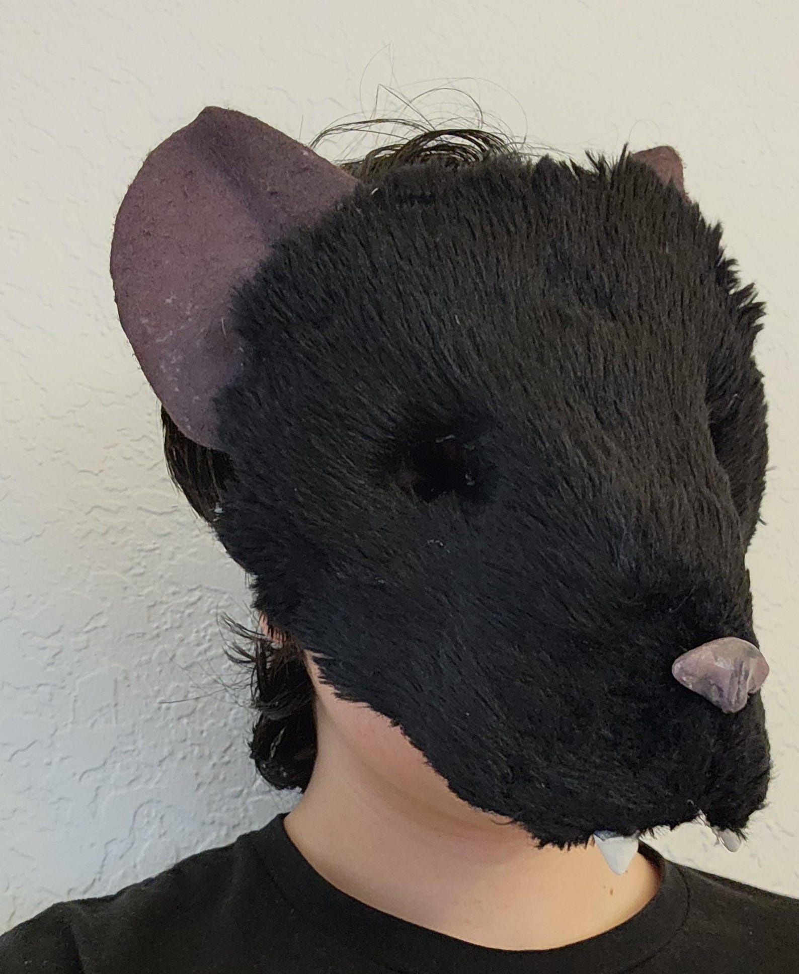Black Rat Mouse Therian Furry Mask Fursuit Cosplay Costume MQ Fursuit ...