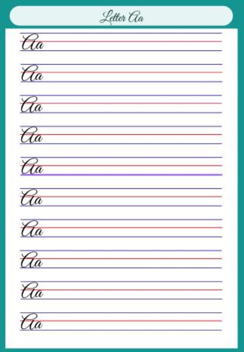 Printable Writing Worksheets for Kids 50 Pages Alphabet Tracing ...