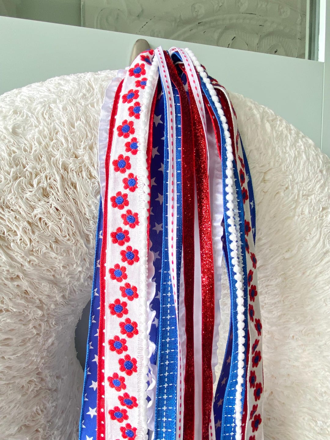 Red, White and Blue Patriotic Ribbon Bundle for A Wreath. 4th of July ...
