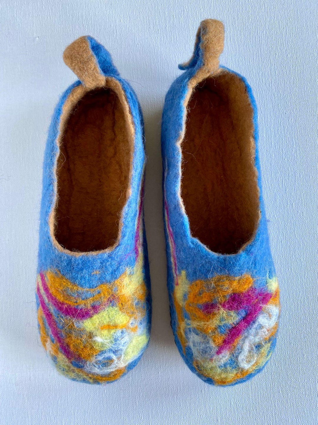 Beautiful and Warm Wool Felting Shoes, House Shoes, 100% Sheep Wool ...