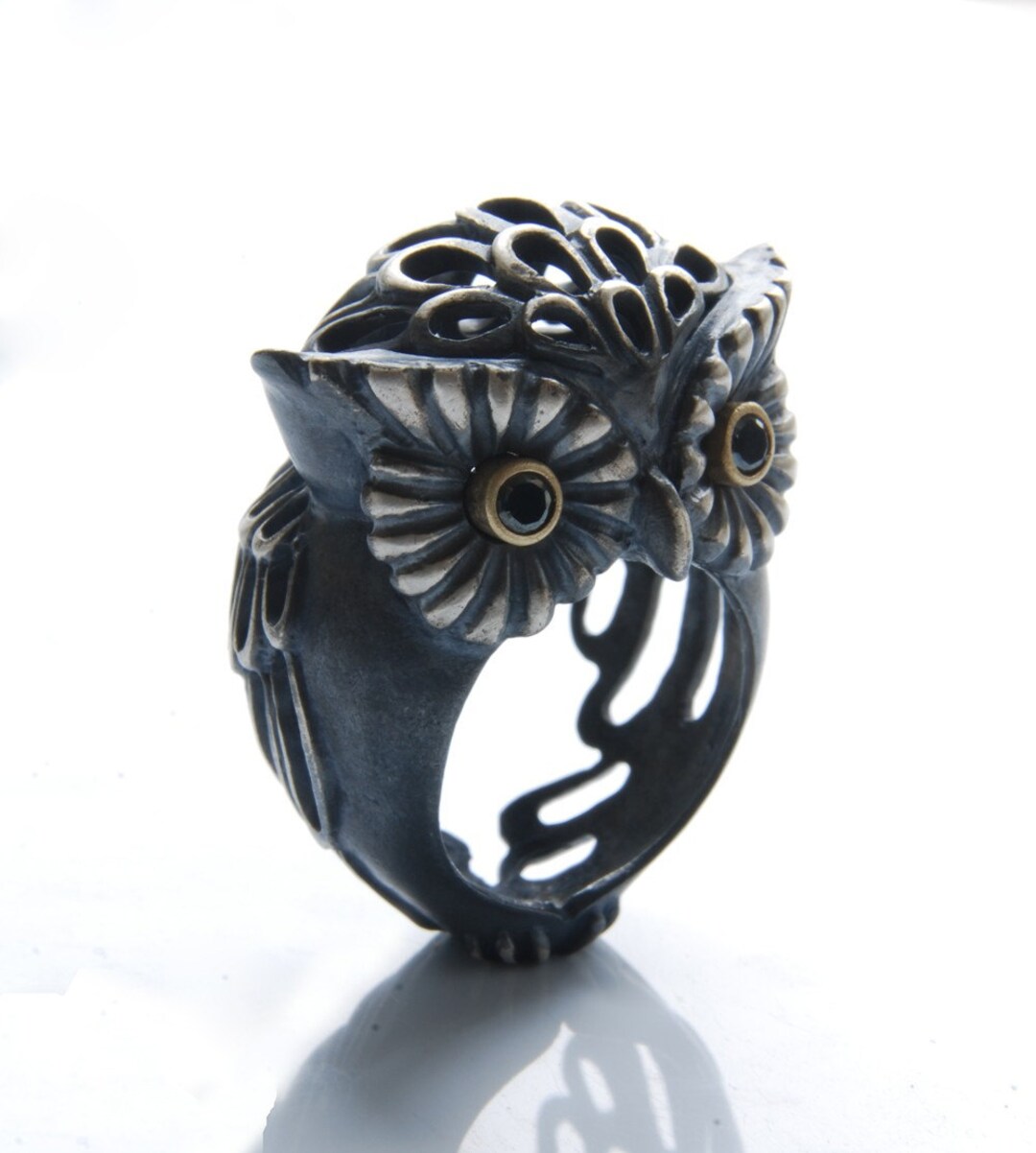 Owl (puhu) Ring - Etsy