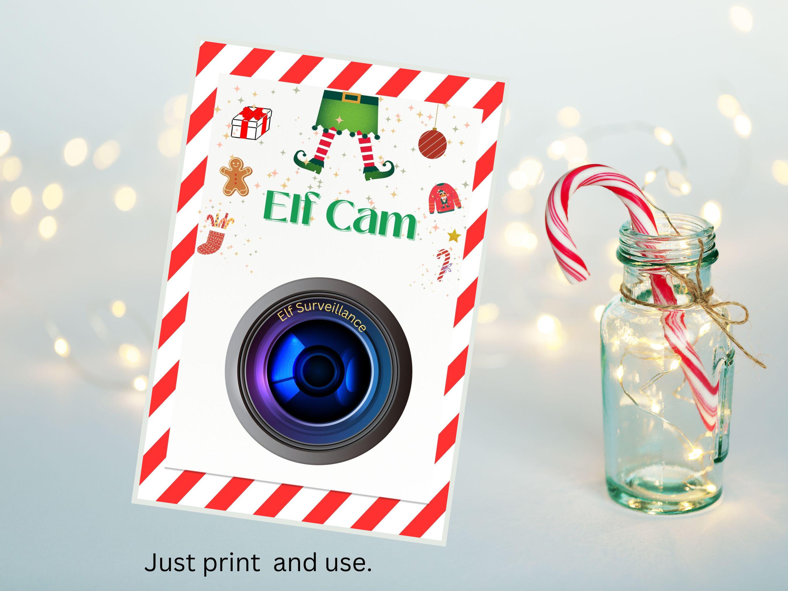 Elf Cam, Elf Cam Letter, Printable Elf Surveillance, Digital Download ...