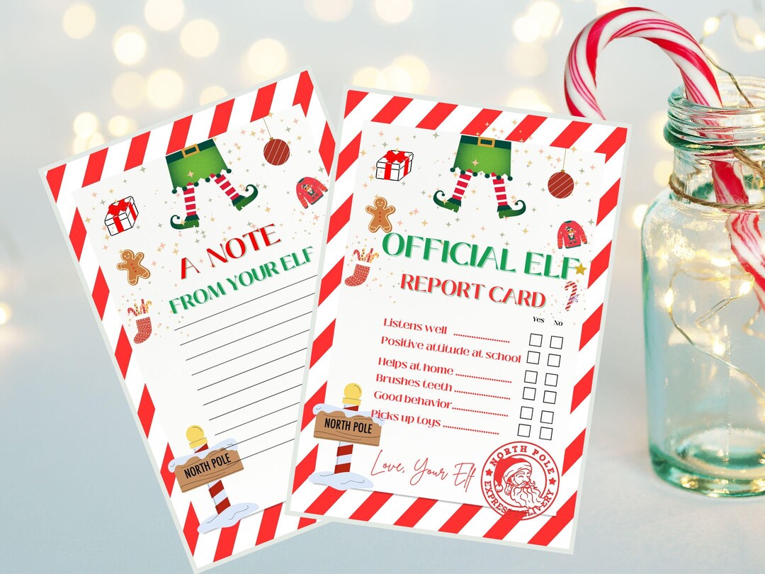 Elf Report Card, Personalized Elf Letter, Elf Mail, Editable Note From ...