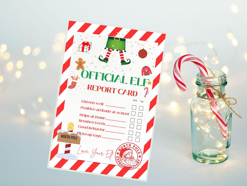 Elf Report Card, Personalized Elf Letter, Elf Mail, Editable Note From ...