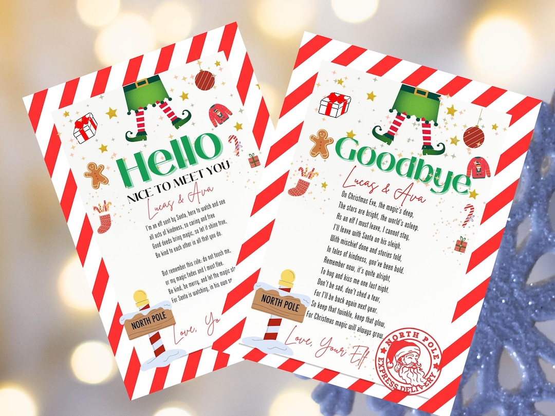 Elf Letter, Elf Arrival Letter, Elf Return Letter, Elf Welcome ...