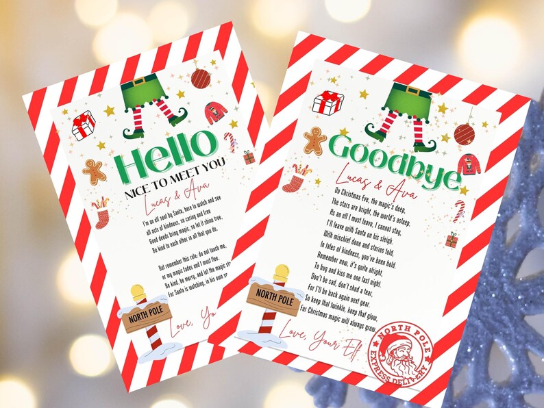 Elf Letter, Elf Arrival Letter, Elf Return Letter, Elf Welcome ...