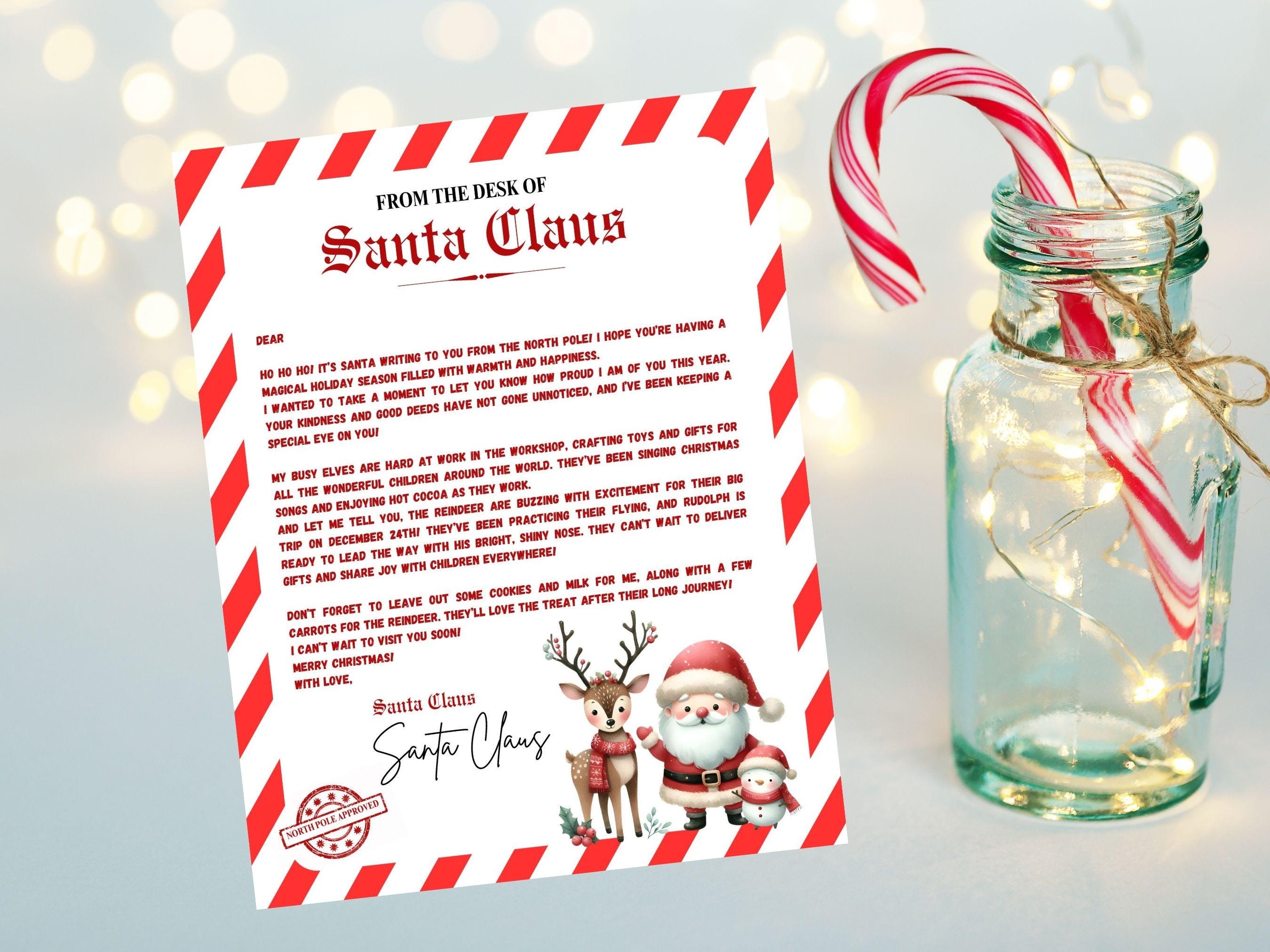 Letter From Santa, Santa Envelope, From the Desk of Santa. Editable ...