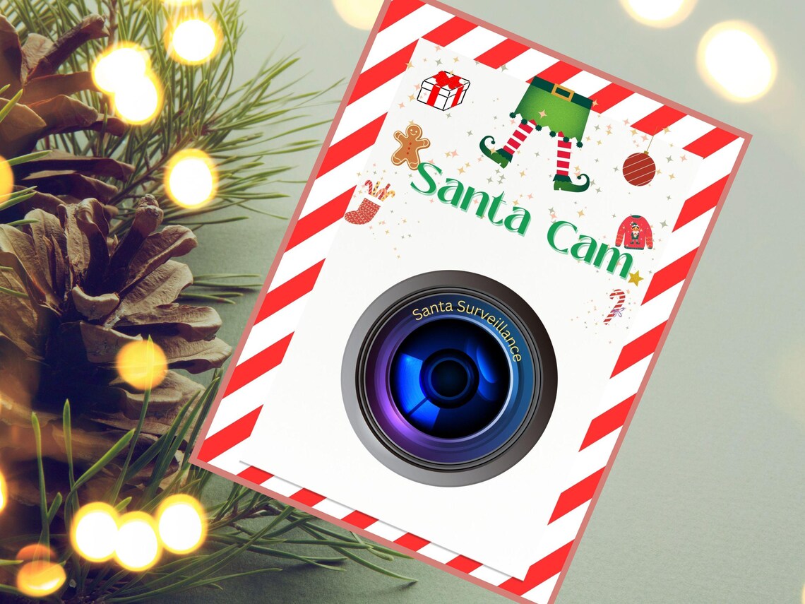 Santa Cam, Santa Cam Letter, Printable Santa Surveillance, Digital ...