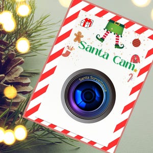 Santa Cam, Santa Cam Letter, Printable Santa Surveillance, Digital ...