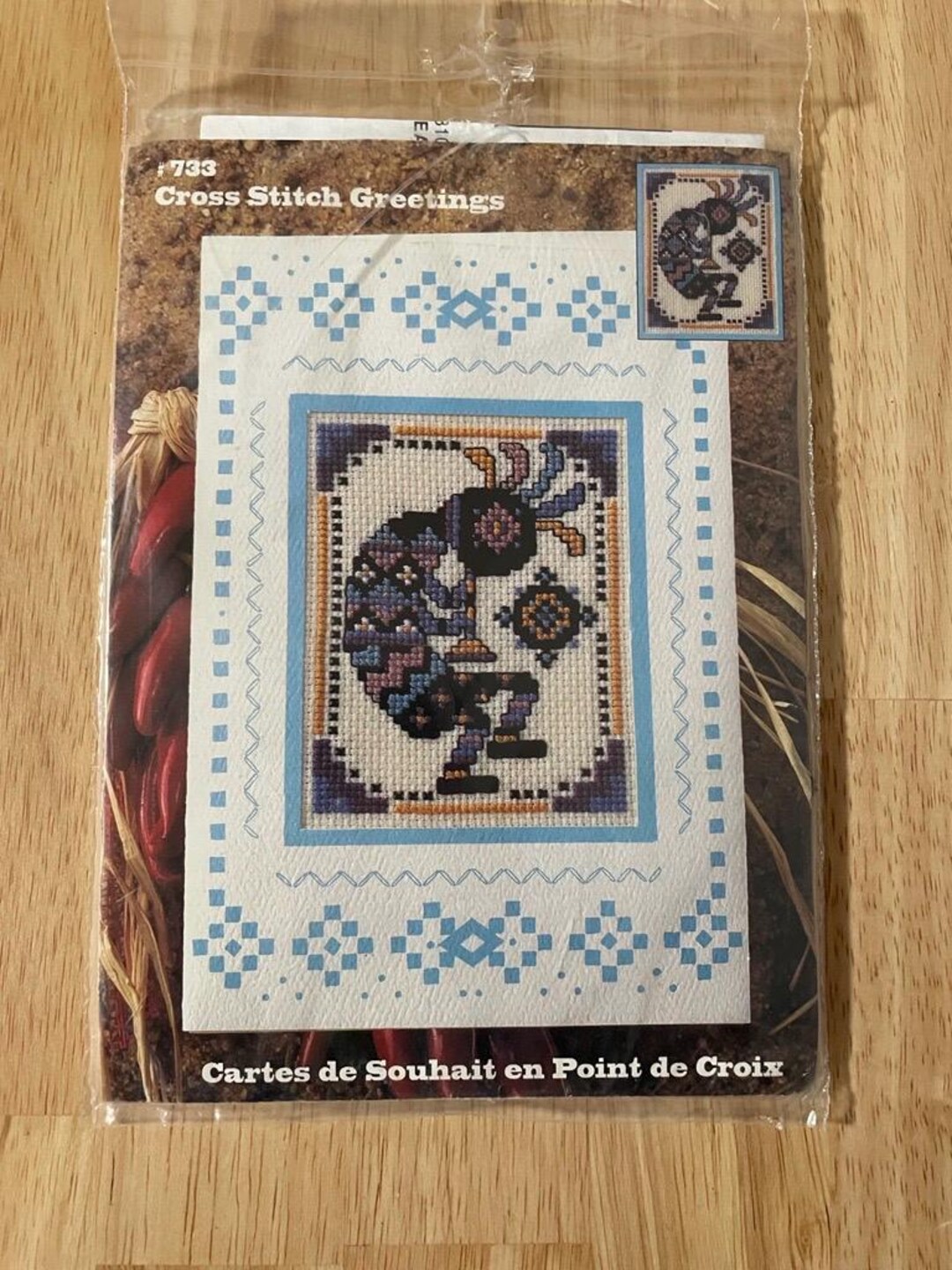 Kokopelli Counted Cross Stitch Kit Pattern With Card, Southwestern ...