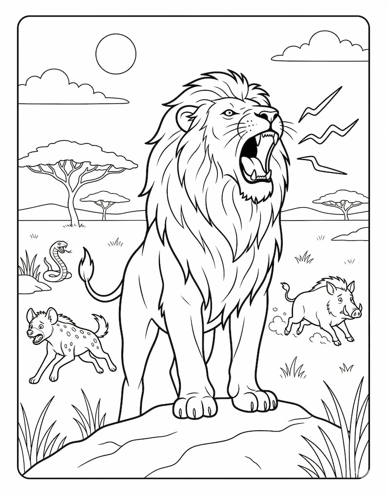 Kids Adventure Coloring Book | Knights, Space, Jungle Scenes (digital ...