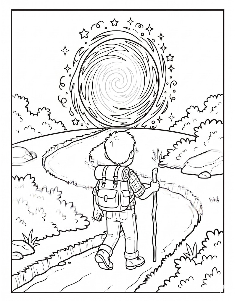 Kids Adventure Coloring Book | Knights, Space, Jungle Scenes (digital ...