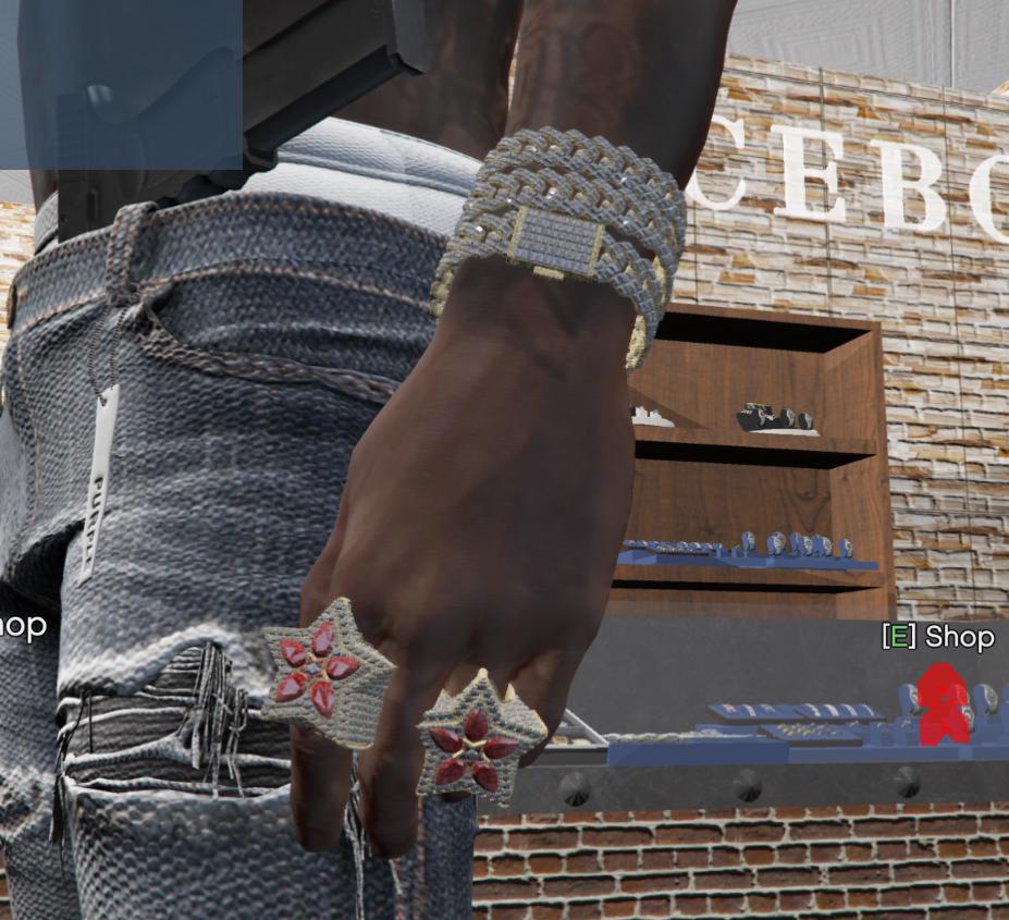 Custom Star Rings & Braclet Set Fivem Ready - Etsy