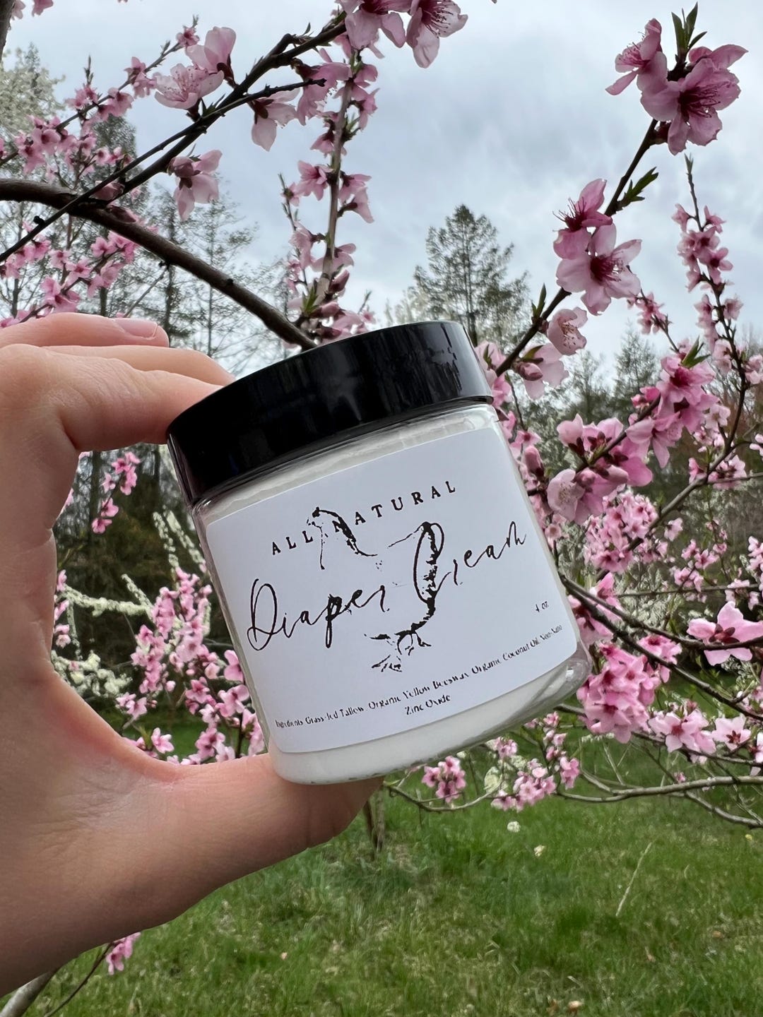 All Natural Diaper Cream - Grassfed Beef Tallow - Handmade Nontoxic ...