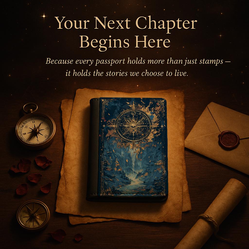 Personalized Celestial Compass Passport Cover, RFID Cover Case, Vintage ...