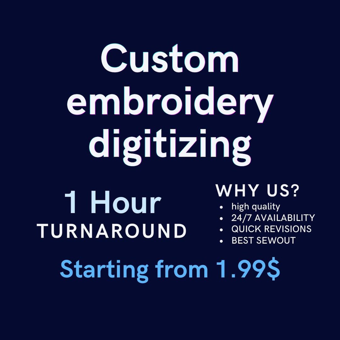 Custom Embroidery Digitize, Embroidery Digitize, Custom Digitize, DST ...