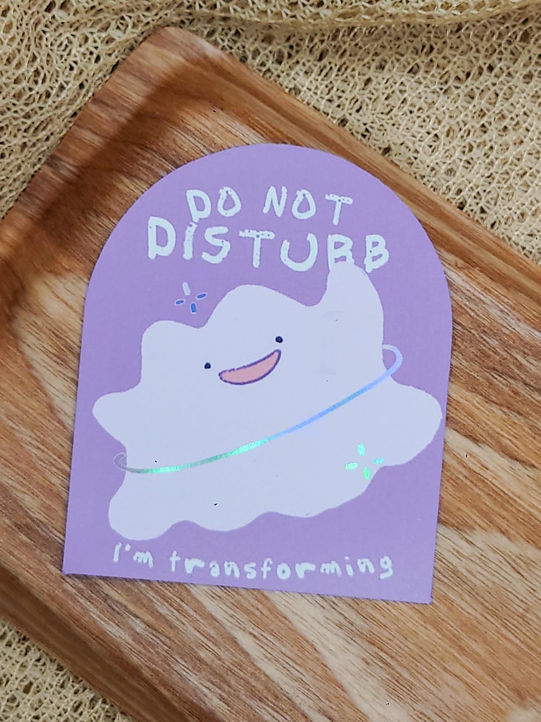 Pokemon Holographic Emotion Stickers DO NOT DISTURB Fun Decor & Gifts ...