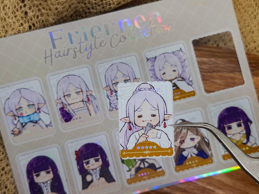 Frieren: Holographic Sticker Sheet - Hairstyle Collection ( Frieren ...