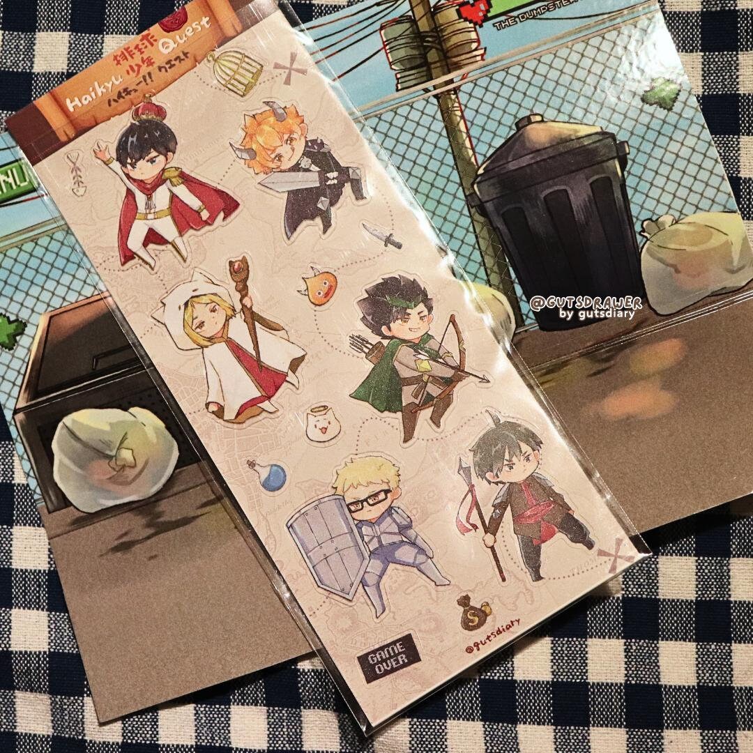 Haikyuu: Transparent Sticker Sheet (HQ, Volleyball Boys, Kageyama ...
