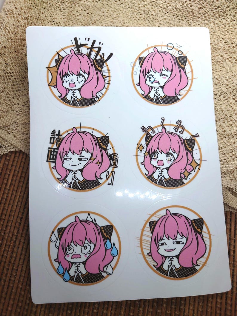 Spy X Family: Anya Emote Collection Sticker Sheet - Etsy