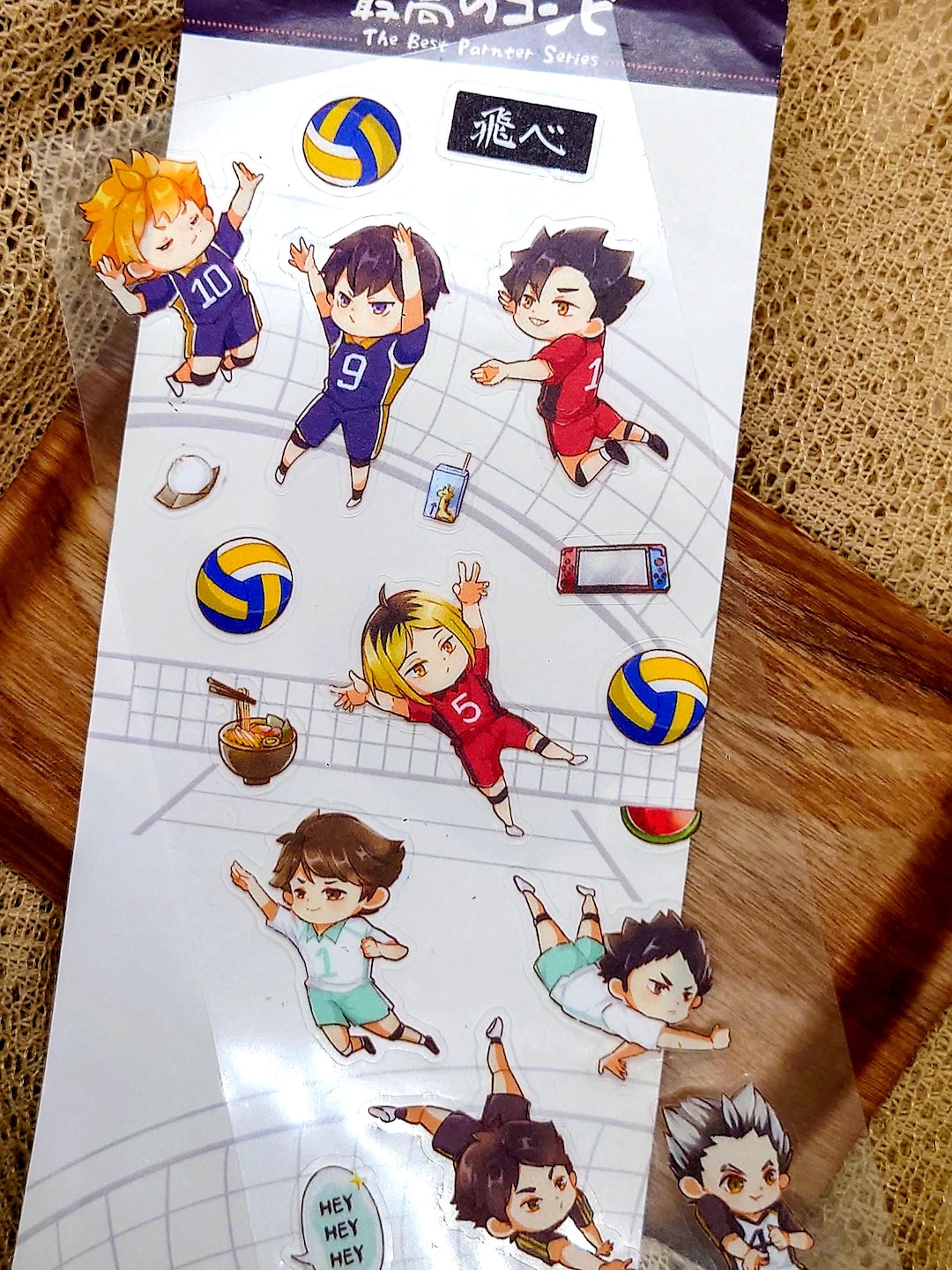 Haikyuu: Transparent Sticker Sheet (HQ, Kageyama, Kuroo, Oikawa, Hinata ...