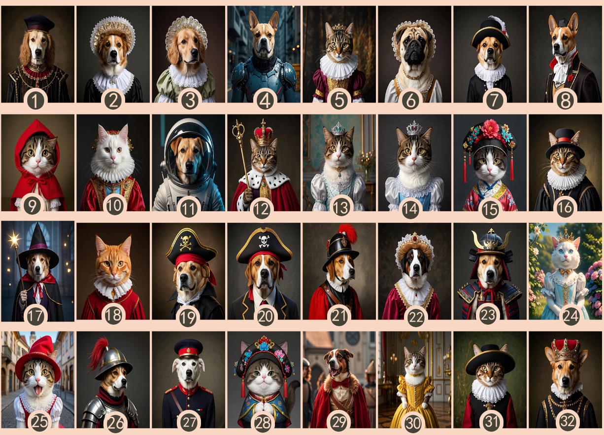 Renaissance Pet Portraits - Commander Dog Portraits, Royal King & Queen ...