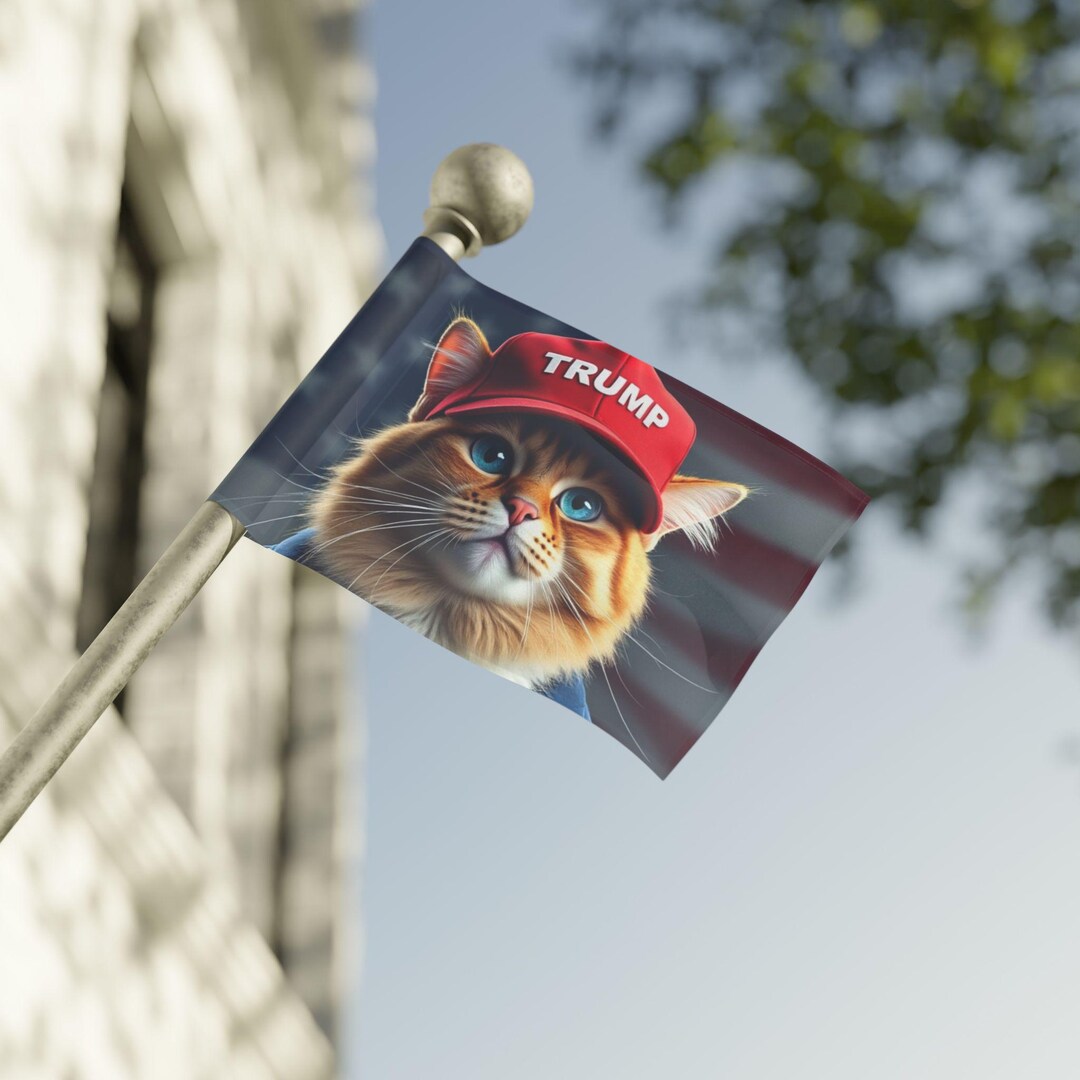 Flag Magnet, Trump Cat MAGA Cat Flag, Patriotic Fridge Magnet ...
