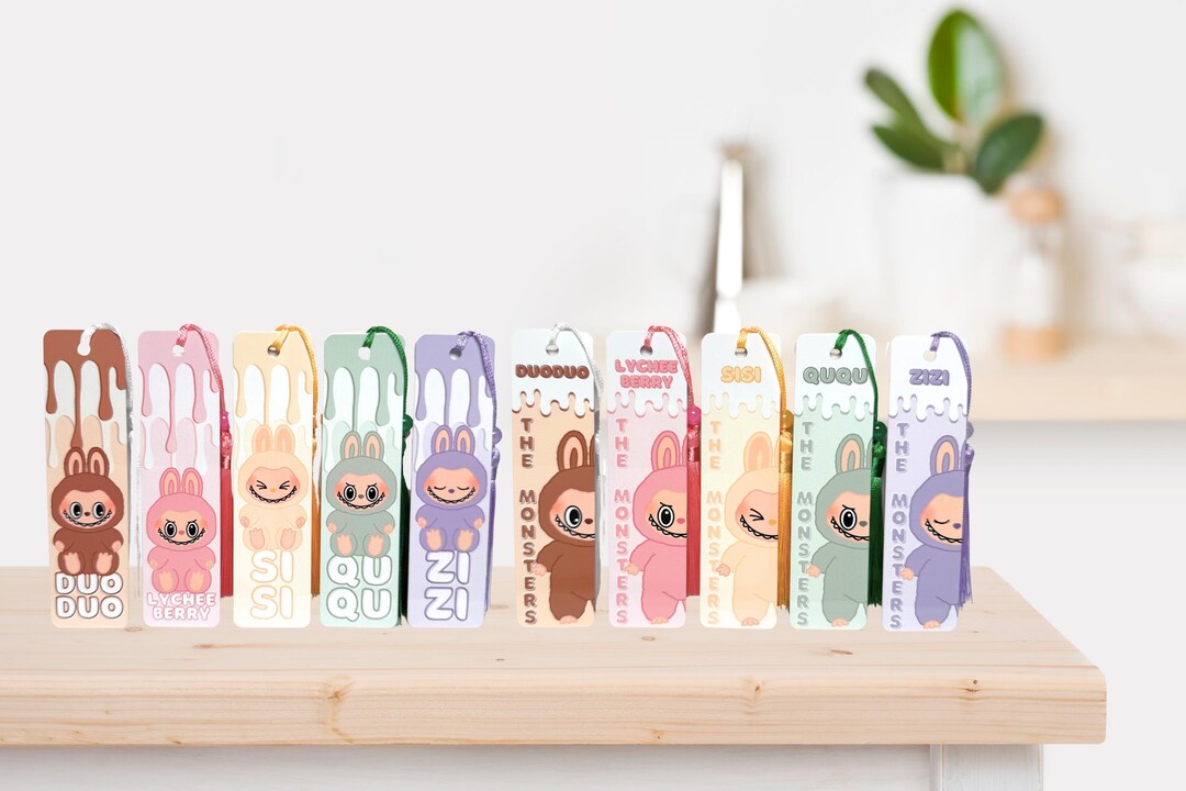 Labubu the Monsters Inspired Metal Bookmarks With Tassel Labubu POP ...
