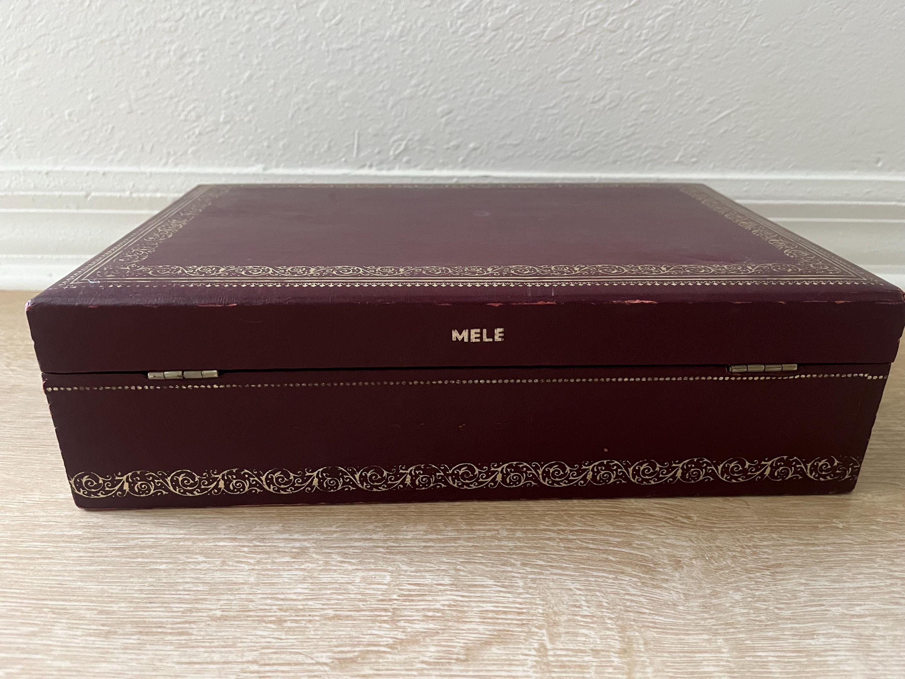 Vintage Mele Jewerly Box Burgundy - Etsy