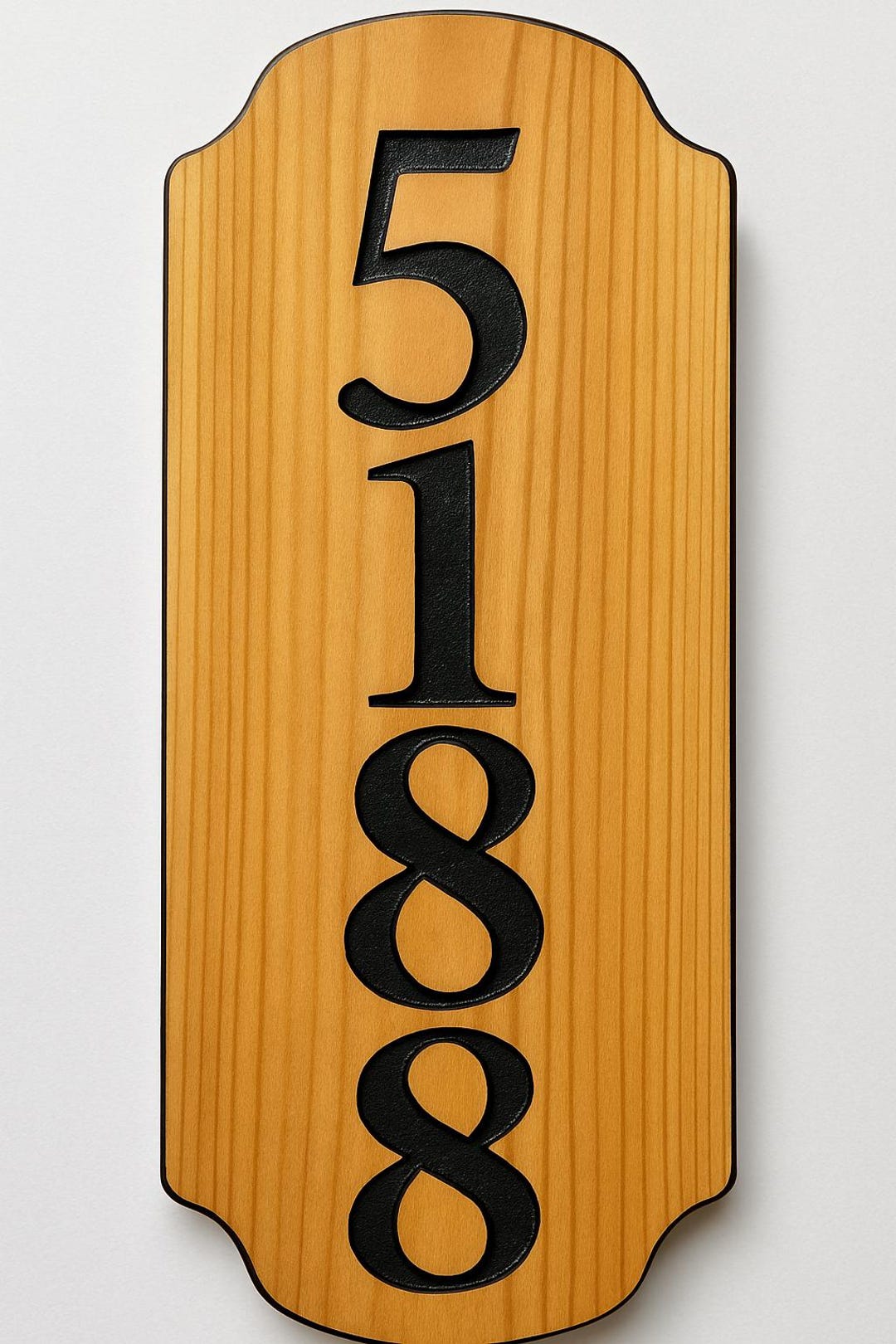 Personalized Cedar Address Sign: Laser Engraved House Number Plaque - Etsy