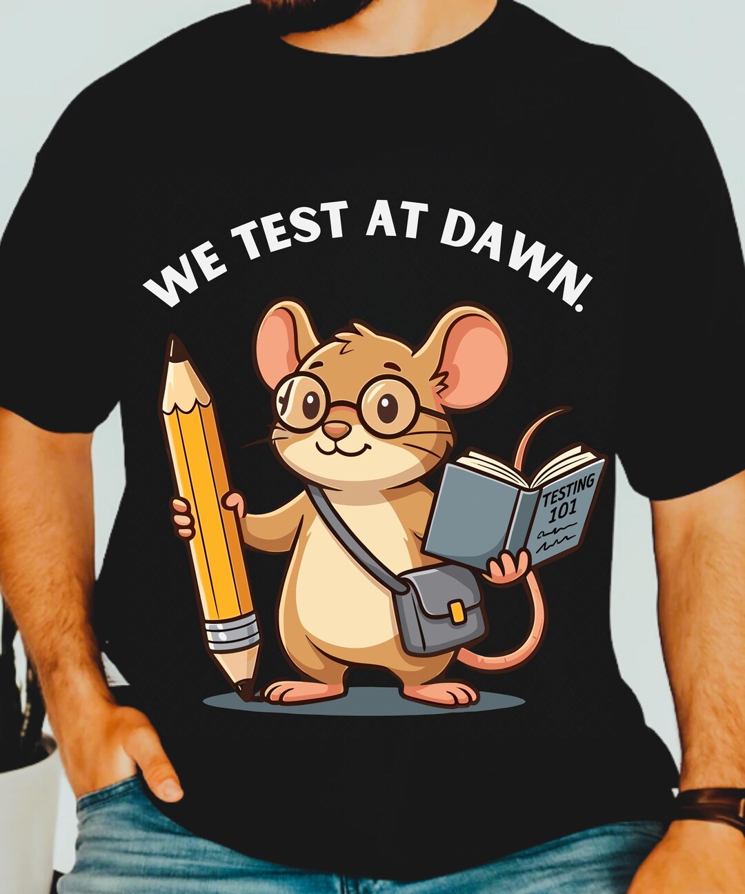 We Test at Dawn PNG | Funny Teacher Testing Day Clipart | Whimsical ...