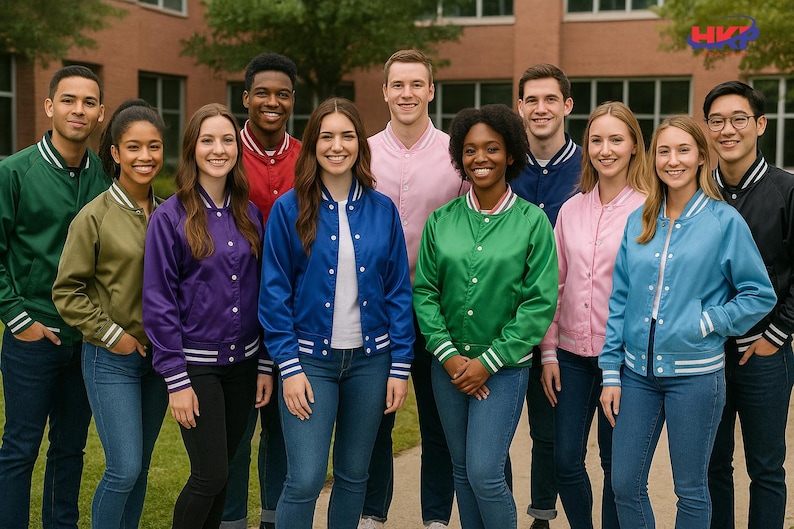 Custom Satin Varsity Jacket: Personalized Bomber, Team Jacket - Etsy
