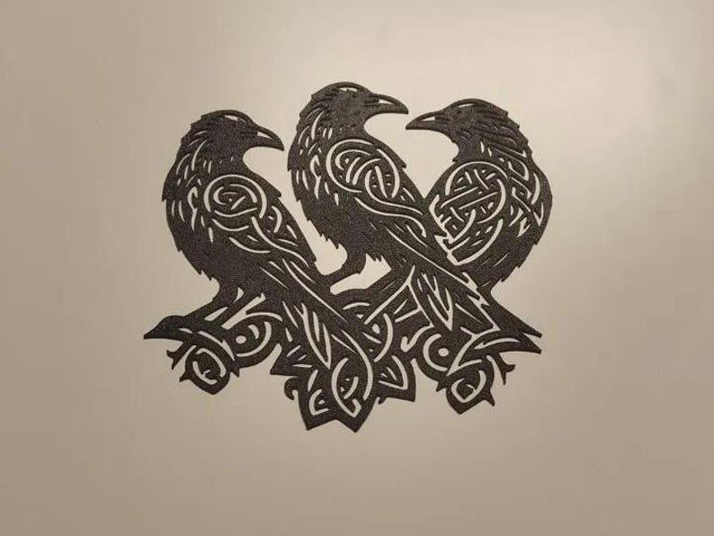 Tres Ravens 3D Printed Wall Art - Etsy