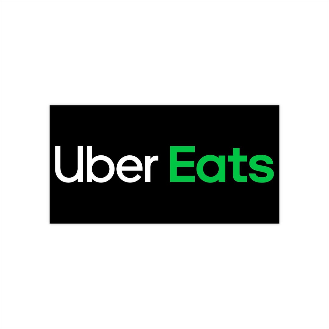 Uber Eats Bumper Stickers, Car Decal for Rideshare Driver, Visibility ...