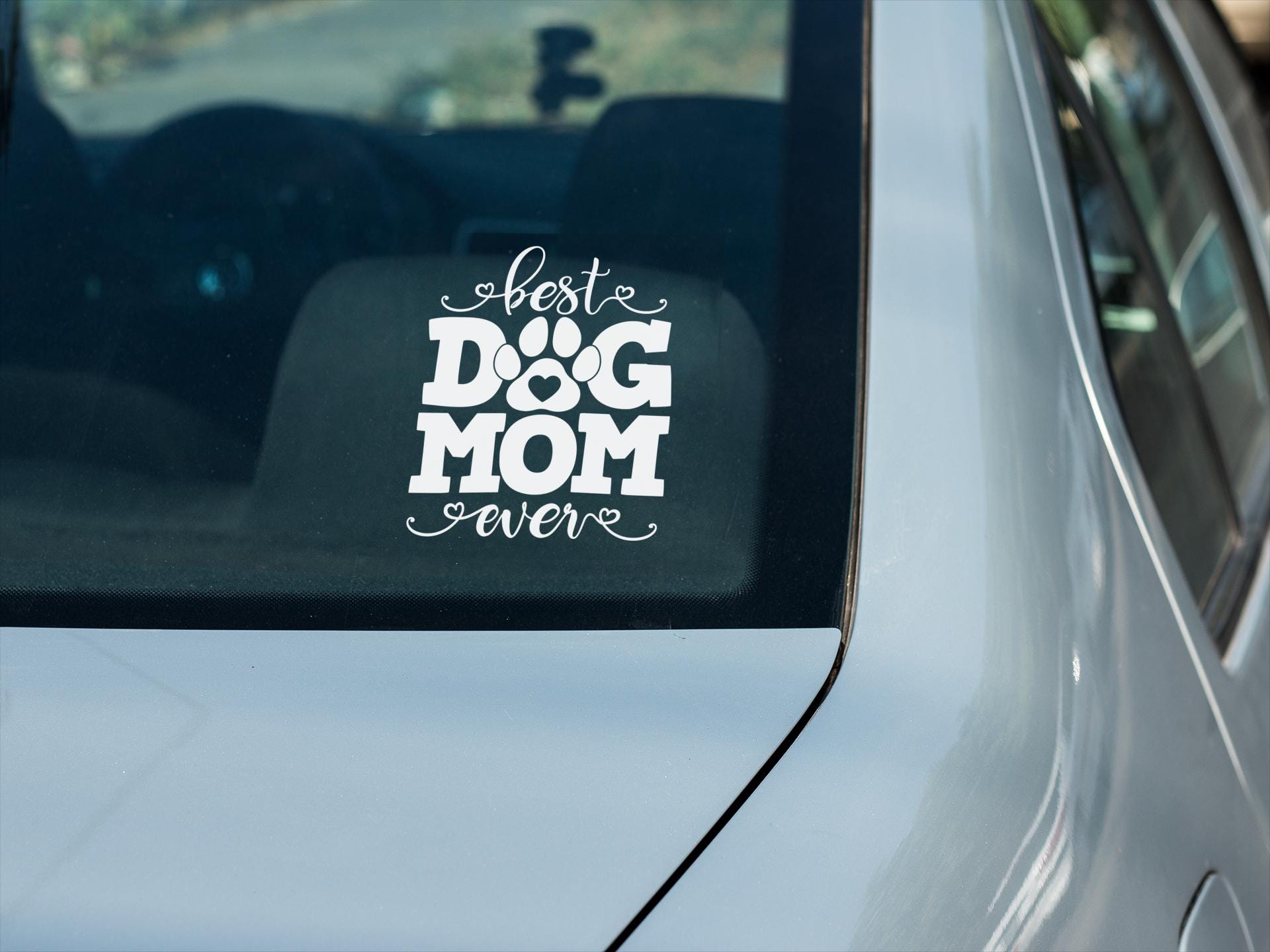 Dog Mom Vinyl Decal, Dog Mom Car Decal, Dog Mom Gift, Dog Mom Vinyl ...