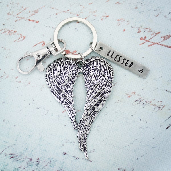 Angel Wing Key Chain - Etsy