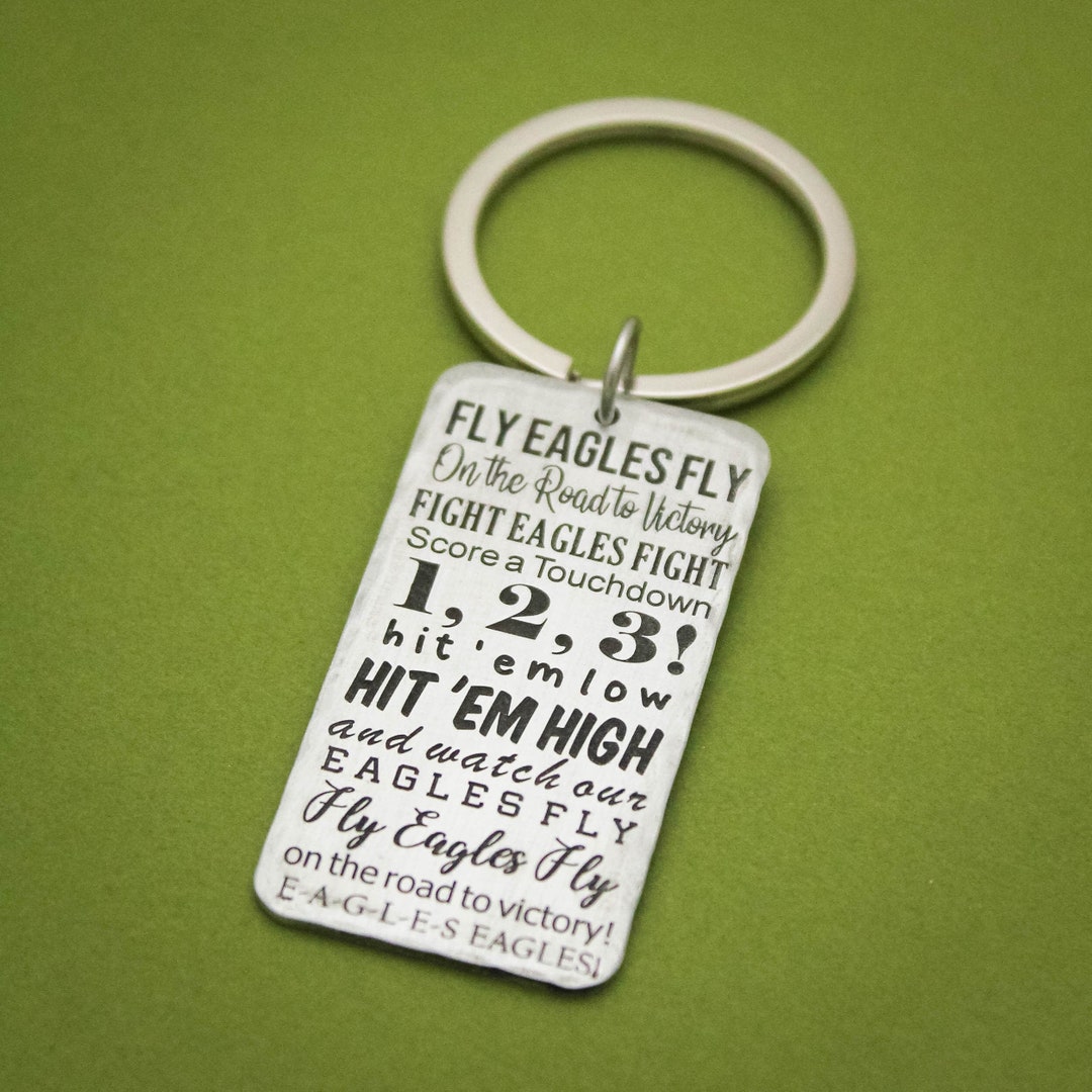 FLY Eagles FLY Football Keychain, Game Day Eagles Keychain ...