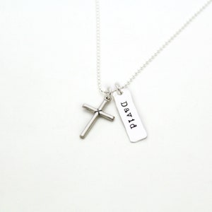 Personalized Boys Cross Necklace Boys Confirmation or First - Etsy