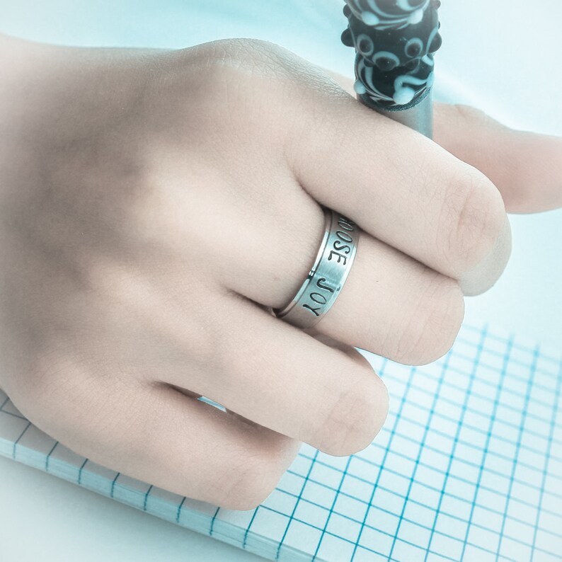 Personalized Ring Customized Silver Ring Hand Stamped - Etsy