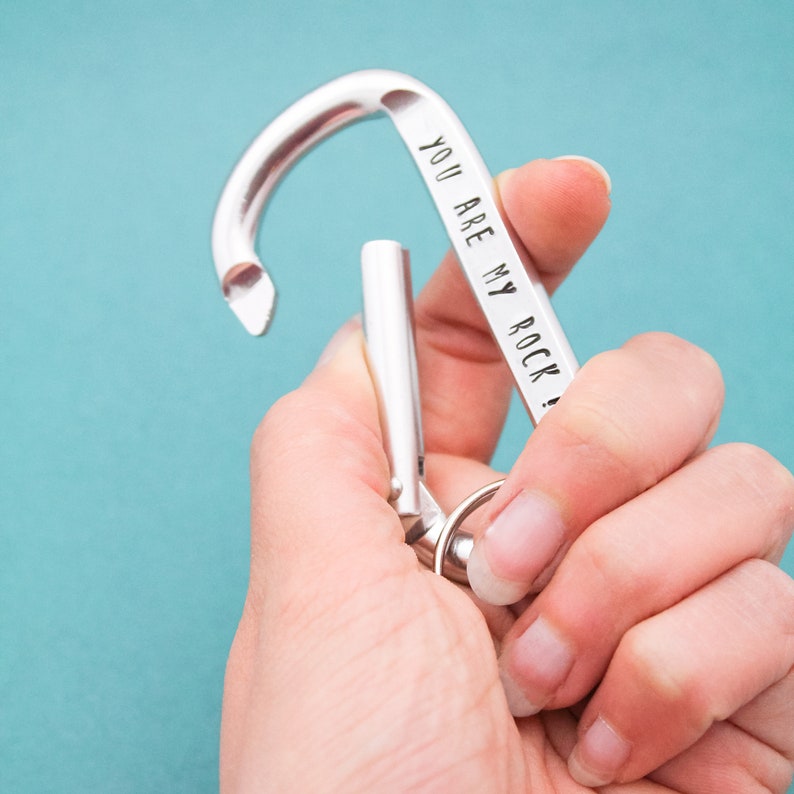You Are My Rock Carabiner Key Chain Boyfriend Gift Gift for | Etsy