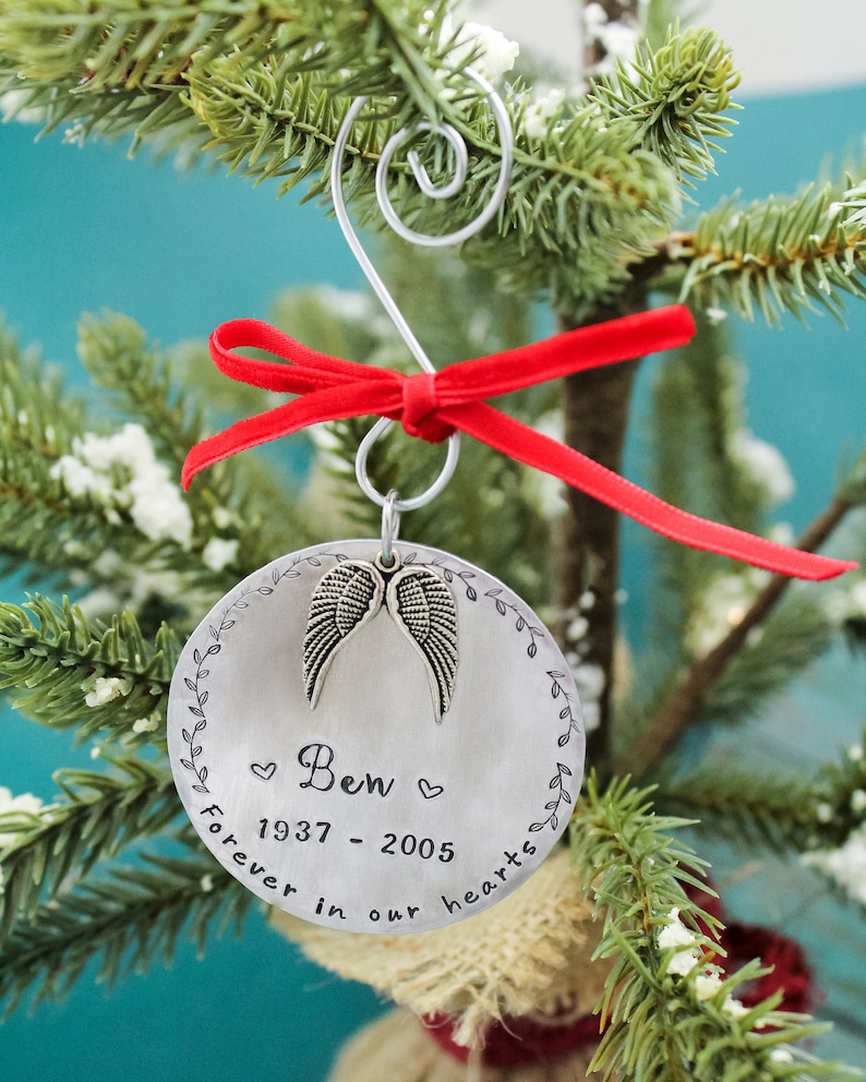 Personalized Memorial Christmas Ornament in Memory Ornament - Etsy