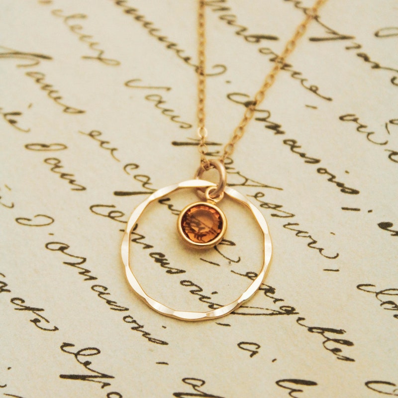 November Birthstone Necklace - Etsy