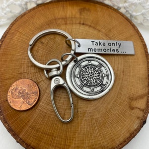 Enjoy the Journey Compass Keychain, Personalized Hand Stamped Compass ...