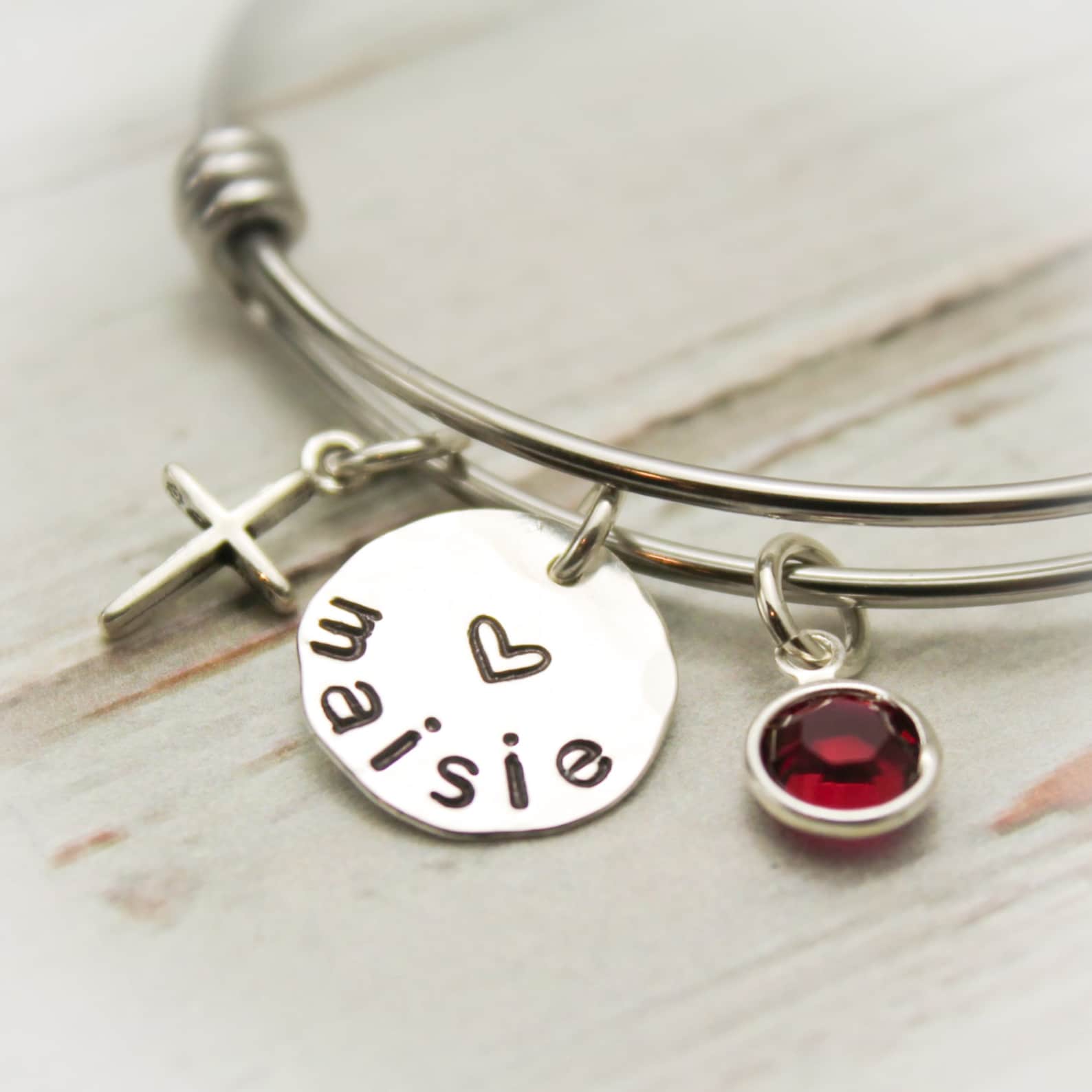 CROSS Bangle, for Confirmation or Communion Gift, Cross Bracelet ...