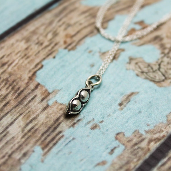 Two Peas in a Pod Necklace - Etsy