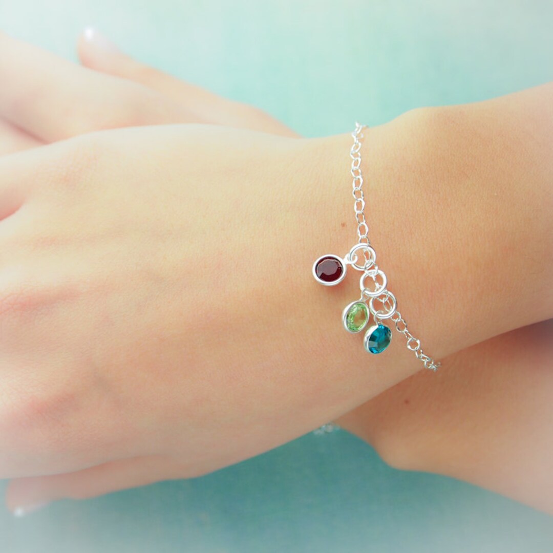Personalized Birthstone Bracelet - Etsy