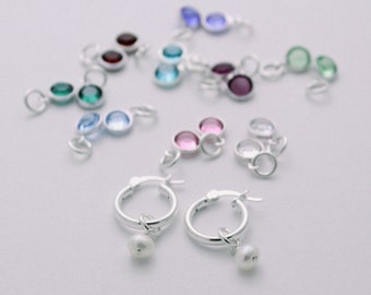 18 Mm Sterling Silver Hoop Earrings With 12 Pairs of Interchangeable ...